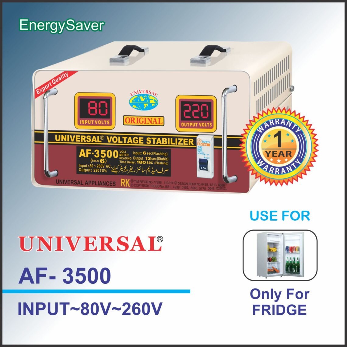 Universal Stabilizer AF 3500 (Energy Saver) - Universal Stabilizer